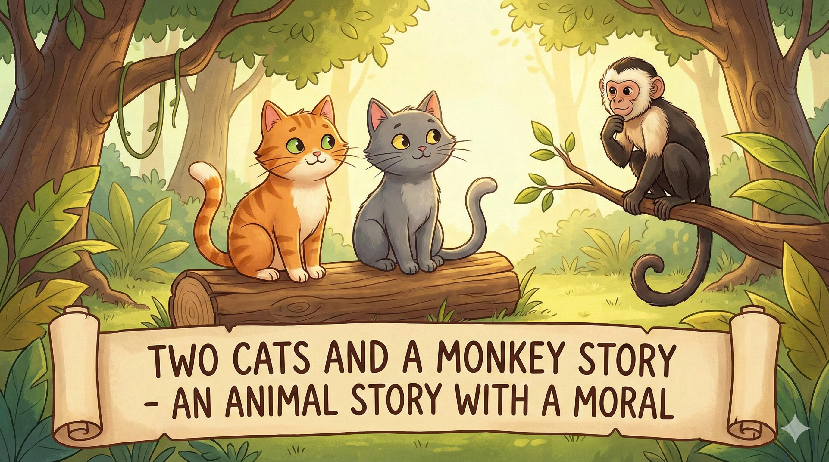 Two Cats and A Monkey Story - An Animal Story with a Moral – LittleBird ...