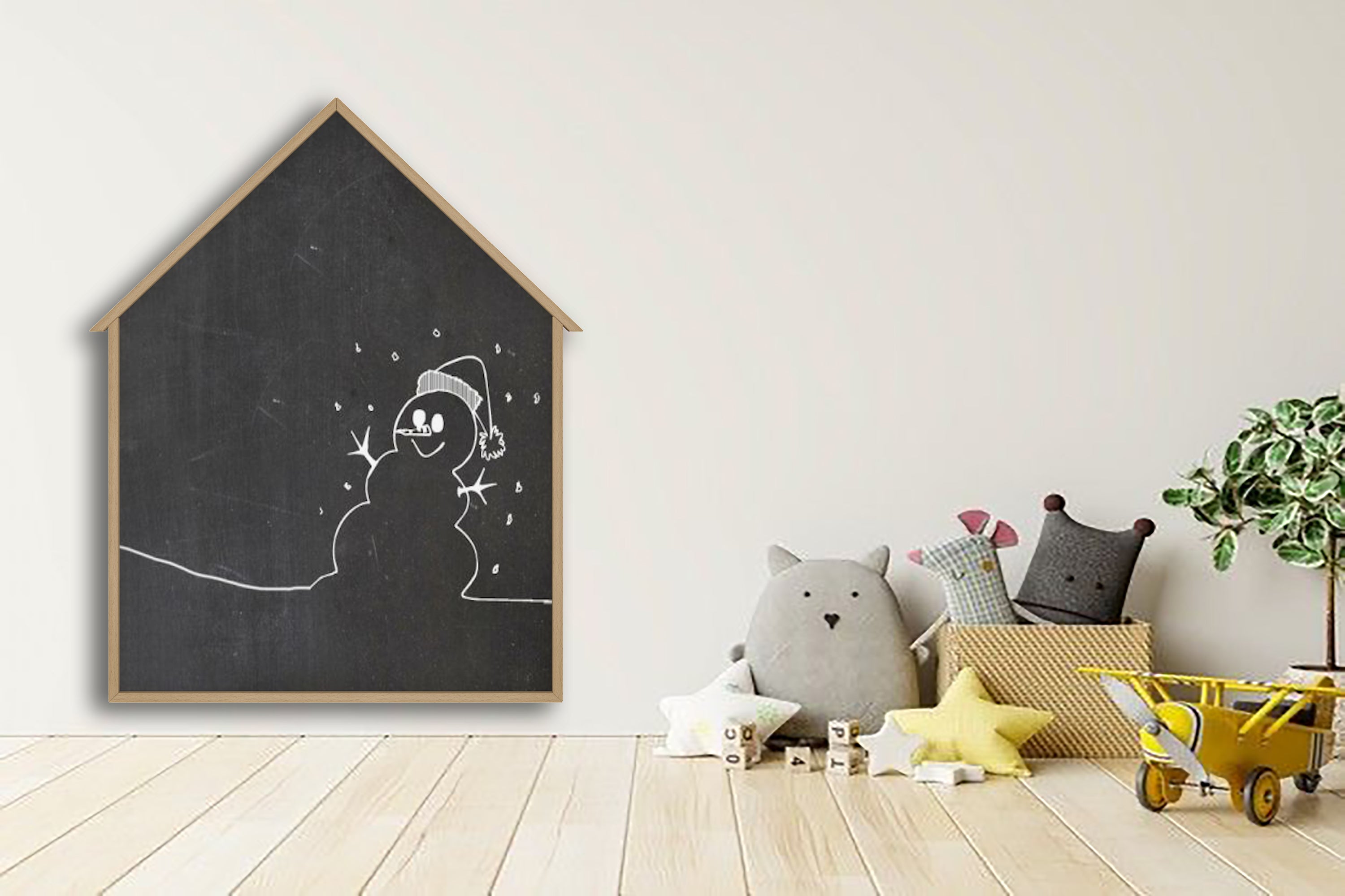House Shaped Chaulk Board DIY Magnetic Chalkboard House For Your